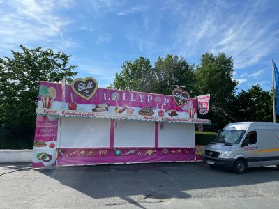 Süßwarenstand Stalls Lollipop 12 Meter Front