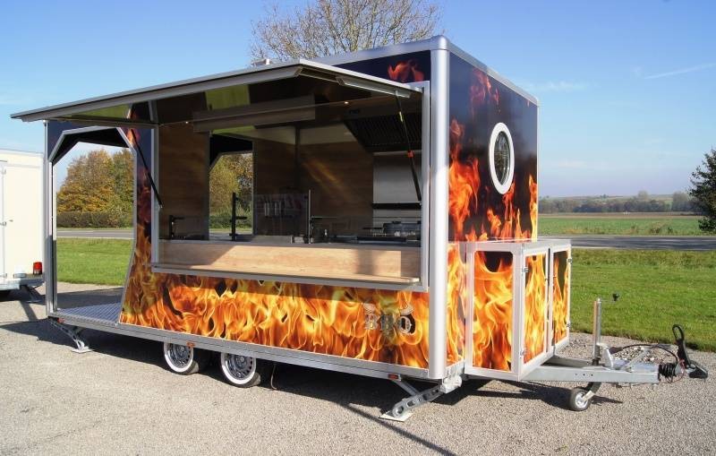5,00m x 2,40m Veranda Trailer - Premium BBQ