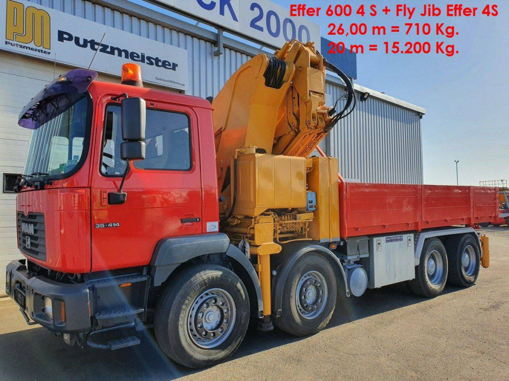 MAN F2000 32.414 8x4 Effer 600 4S + JIB 60T/M bis 30m Höhe