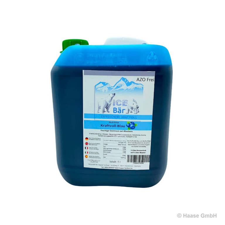 Ice Bär Slush Konzentrat Blaubeere 5 Liter Kanister