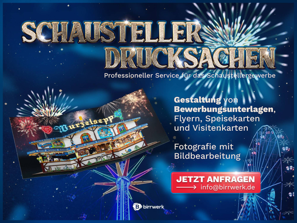 Drucksachen für Schausteller | Bewerbungen | Flyer | Visitenkarten