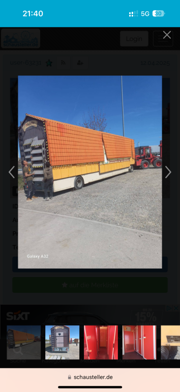 Toilettenwagen 11m Stork 2 Erker